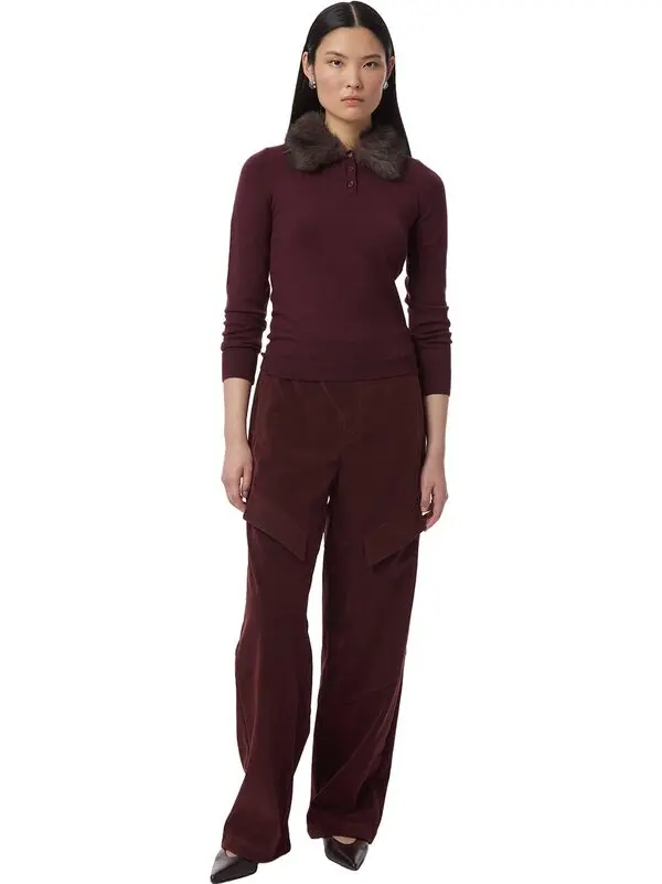 Apparis Re Kate Sans Suede Trousers - Mahogany Red
