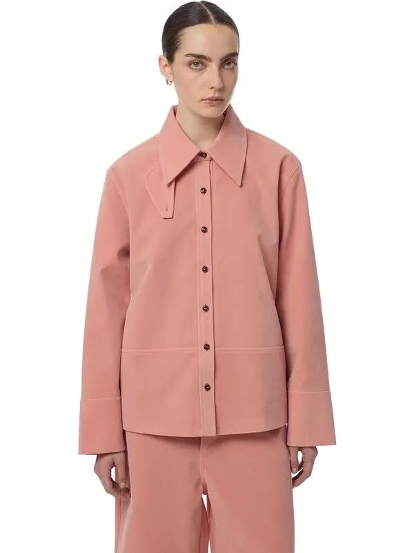 Apparis Re Ren Sans Suede Overshirt - Peach