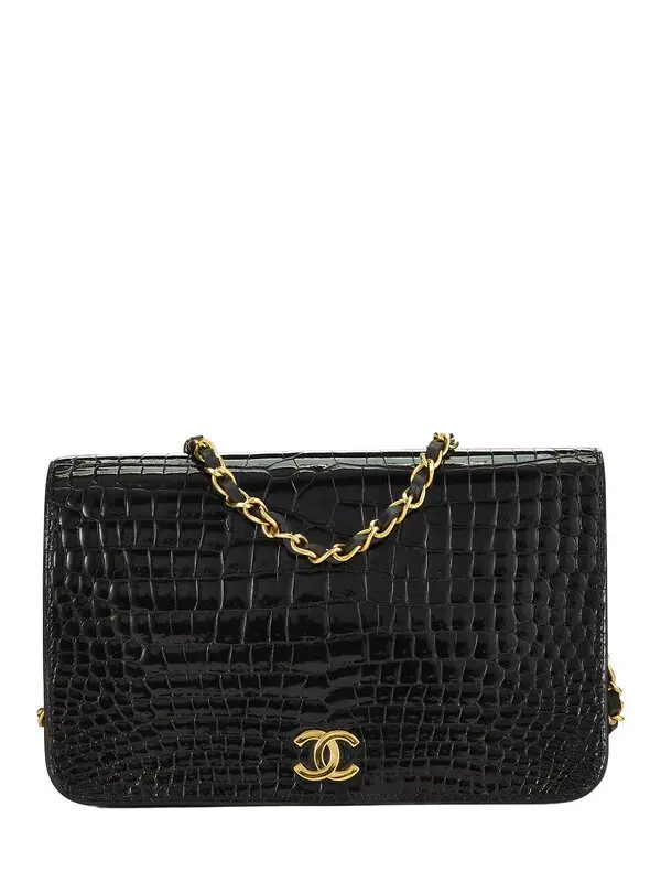 Chanel Crocodile Full Flap Small - Black