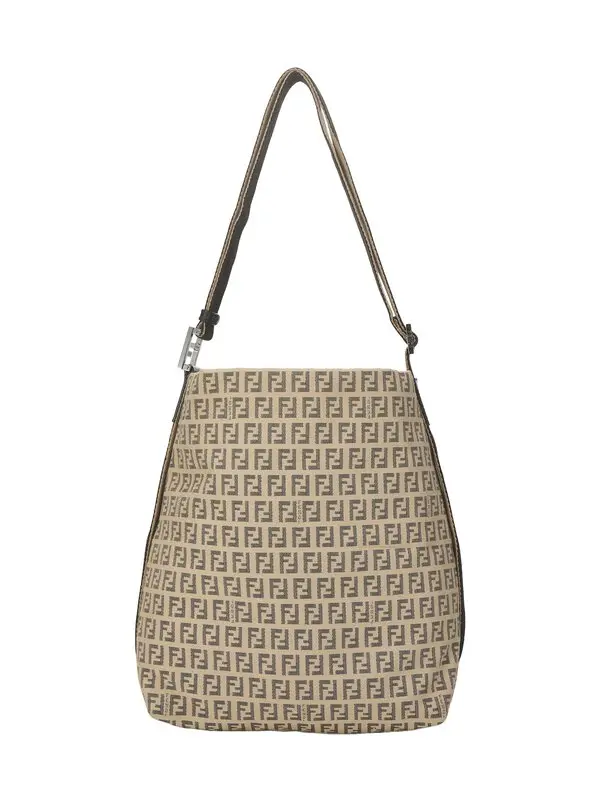 Fendi Zucchino Canvas Messenger - Beige