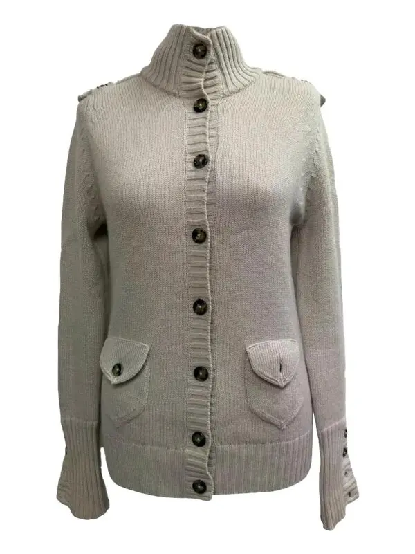 Burberry Button-detail Turtleneck Sweater - Neutrals