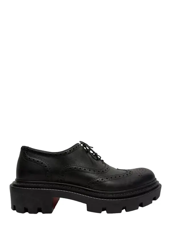 CHRISTIAN LOUBOUTIN College Brogue Derby Shoes - Black