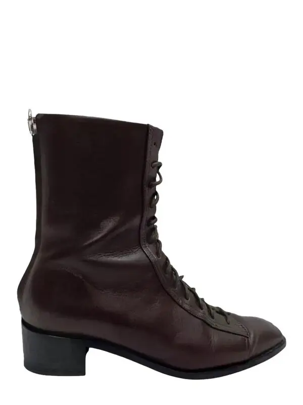 AeydĒ Lace-up Zipped Boots - Brown