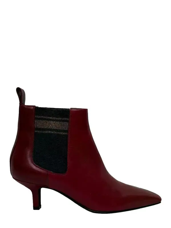 Brunello Cucinelli Chelsea Ankle Boots - Red