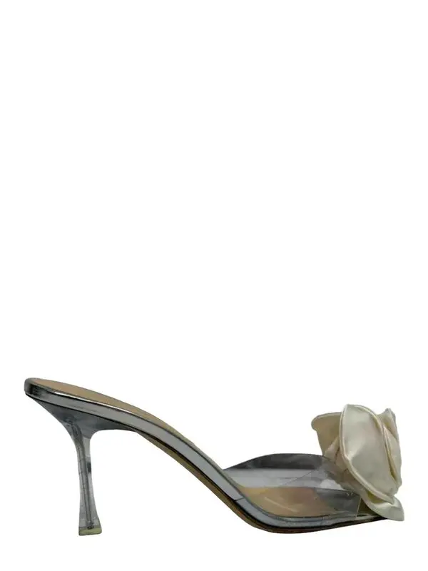 Magda Butrym Flower Plexi Sandals - White