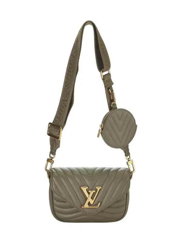 LOUIS VUITTON Quilted Calfskin New Wave Multi Chain Pochette - Green