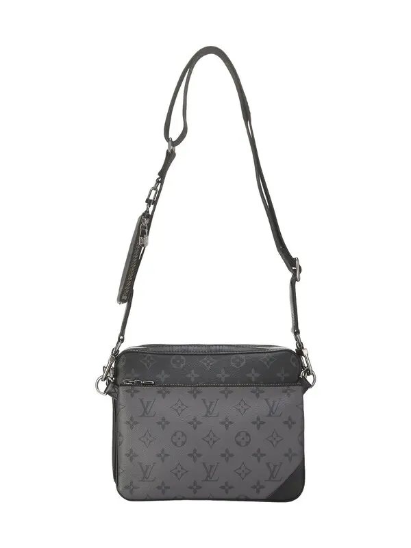 LOUIS VUITTON Monogram Eclipse Trio Messenger - Black