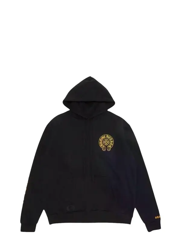 Chrome Hearts Horseshoe Logo-print Drawstring Hoodie - Black