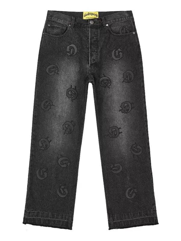 GODSPEED Infinity V2 Logo-print Jeans - Black