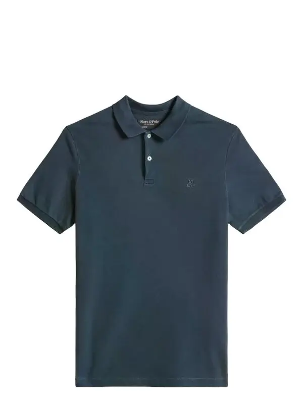 Marc O'polo Embroidered-logo Polo Shirt - Blue