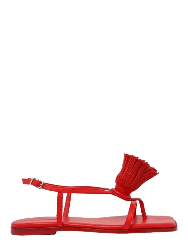 VIC MATIE Tassel Detail Buckle Fastening Sandals - Red