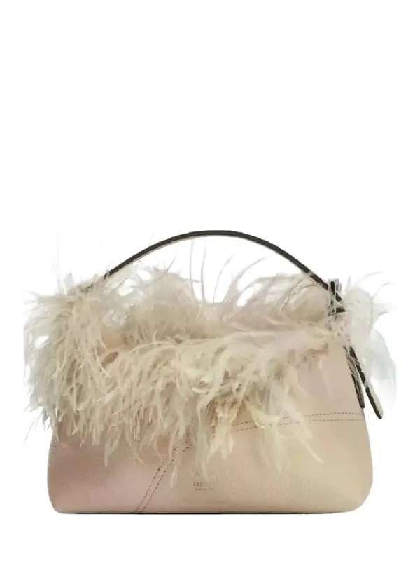 ATP ATELIER Vadena Feather-trim Tote Bag - Pink
