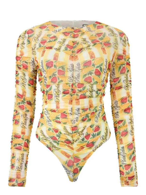 Philipp Plein Long-sleeve Bodysuit - Yellow