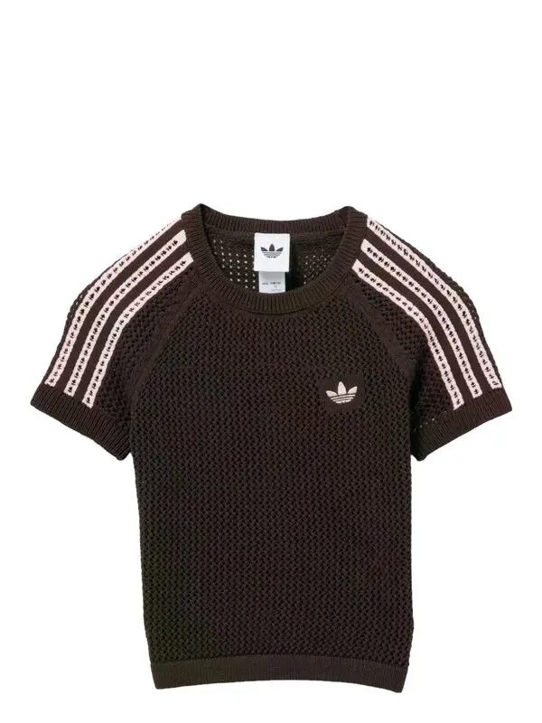 Adidas Crochet Short-sleeves Top - Brown