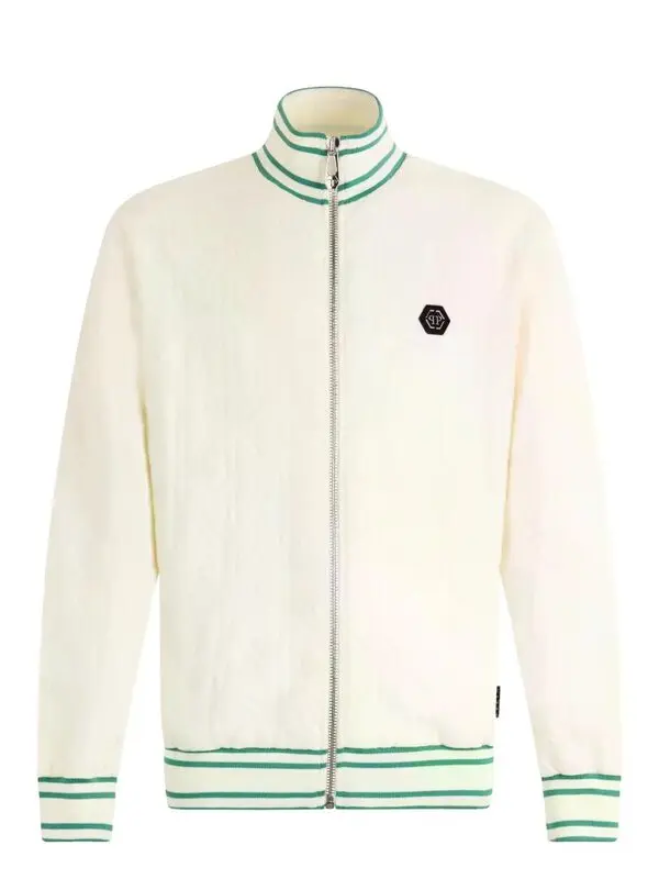 Philipp Plein Monogram Pattern Track Jacket - White
