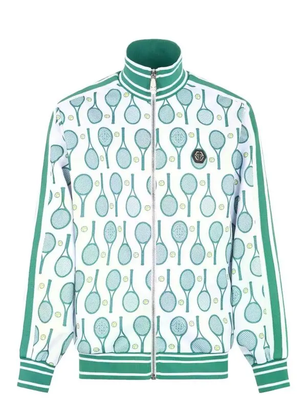 Philipp Plein Tennis-print Track Jacket - White