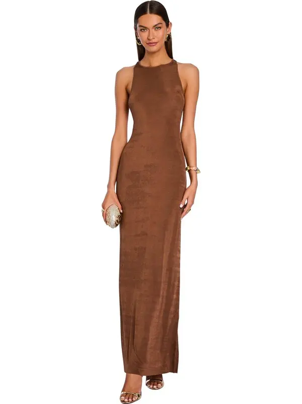 SEROYA Dove Maxi Dress - Cocoa Brown