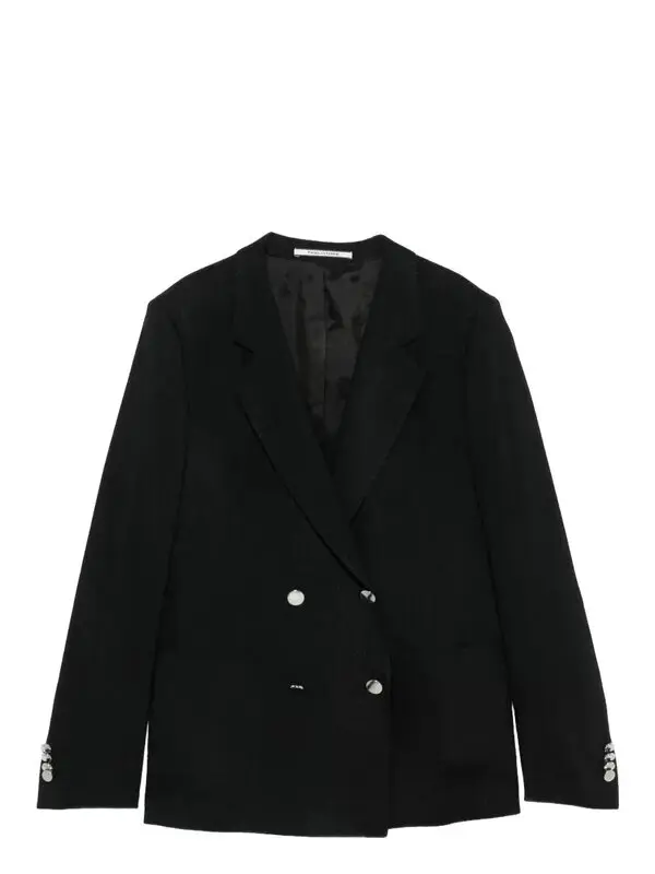 Tagliatore Double-breasted Notched-lapel Blazer - Black