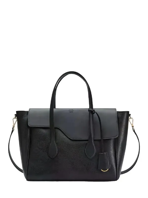 ATP ATELIER Large Merlara Asymmetrical-flap Tote Bag - Black