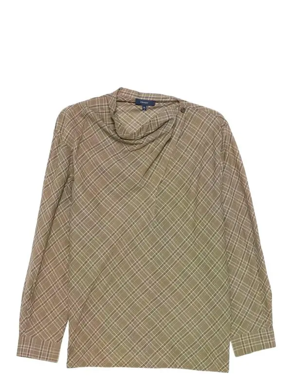 Soeur Check-pattern Blouse - Brown