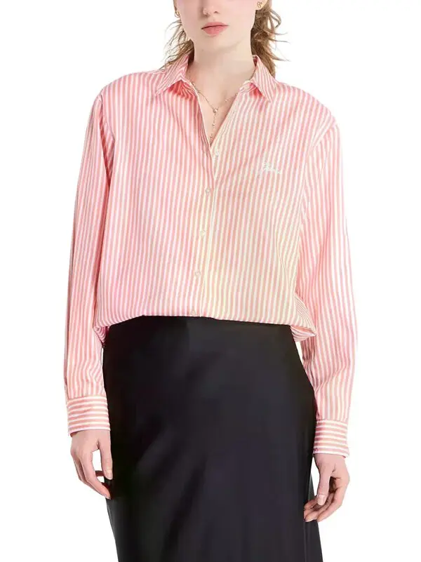 Guess Vertical-stripe Shirt - Pink
