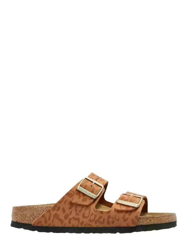 BIRKENSTOCK Arizona Leopard-print Sandals - Orange