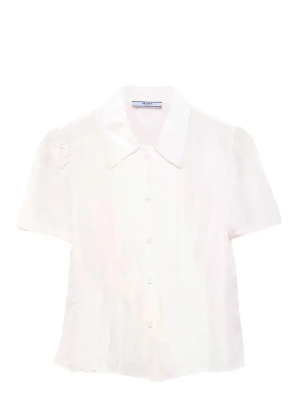 Prada Garment-dyed Washed Silk Shirt - Neutrals