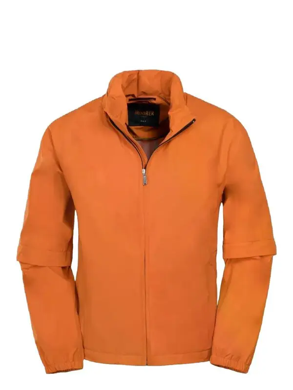MOORER Zip-up Jacket With Detachable Sleeves - Orange