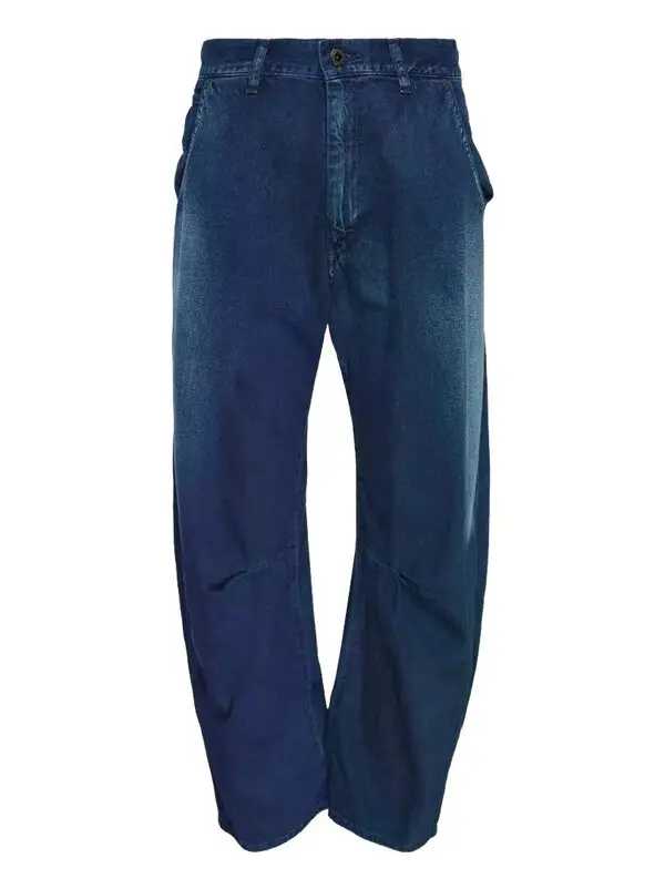 Y’s Gusseted Wide-leg Jeans - Blue