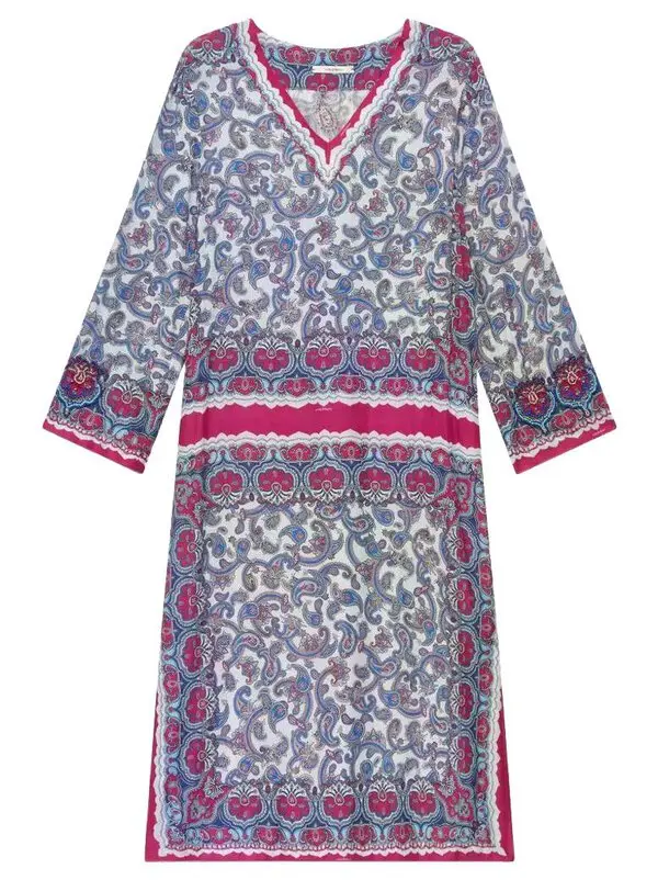 Malìparmi Paisley-print V-neck Dress - Blue