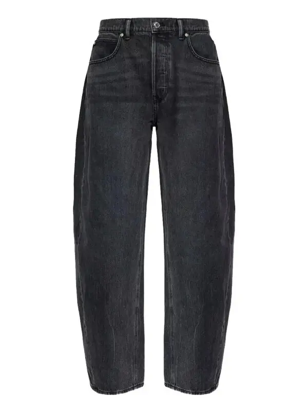Alexander Wang Washed-effect Barrel-leg Jeans - Grey