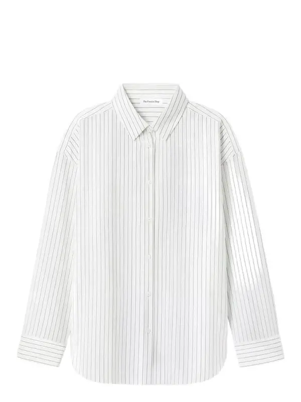 THE FRANKIE SHOP Oana Pinstripe-pattern Shirt - White