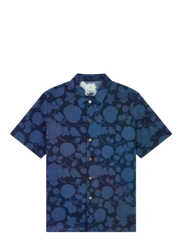 Paul Smith Floral-print Short-sleeve Shirt - Blue