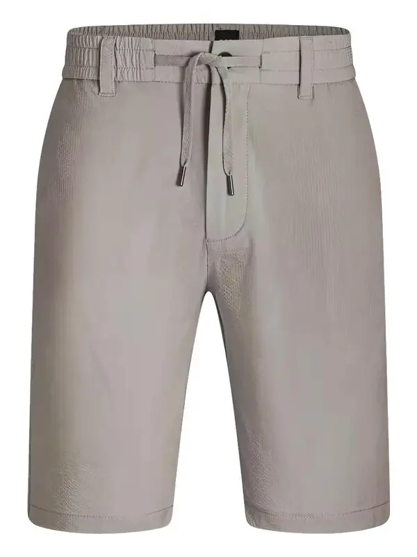 BOSS Seersucker Textured Shorts - Grey