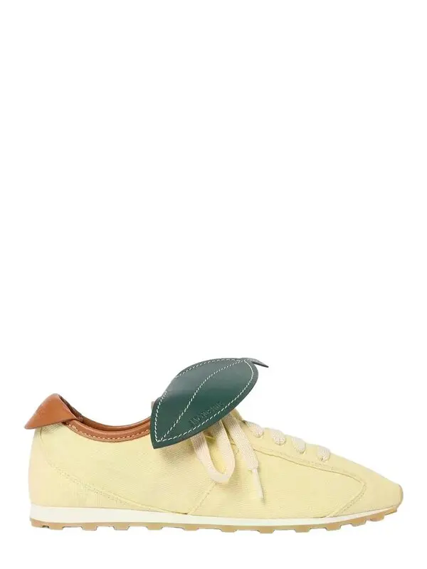 Jacquemus Les Tennis Leaf-detail Sneakers - Yellow