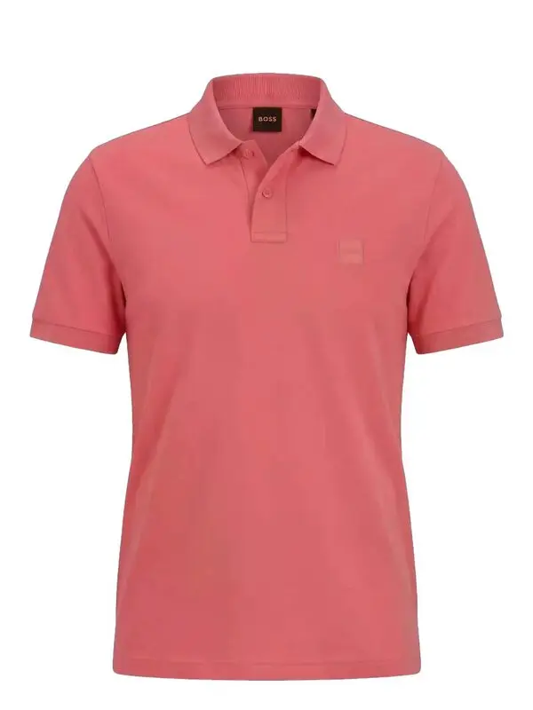 BOSS Logo-patch Polo Shirt - Pink
