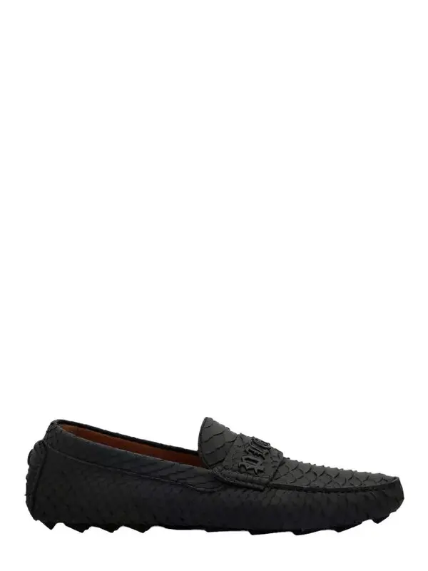 Philipp Plein Python-skin Loafers - Black