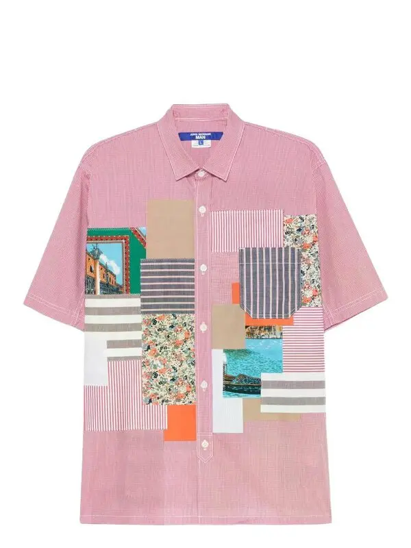 Junya Watanabe Patchwork-panel Gingham Shirt - Red