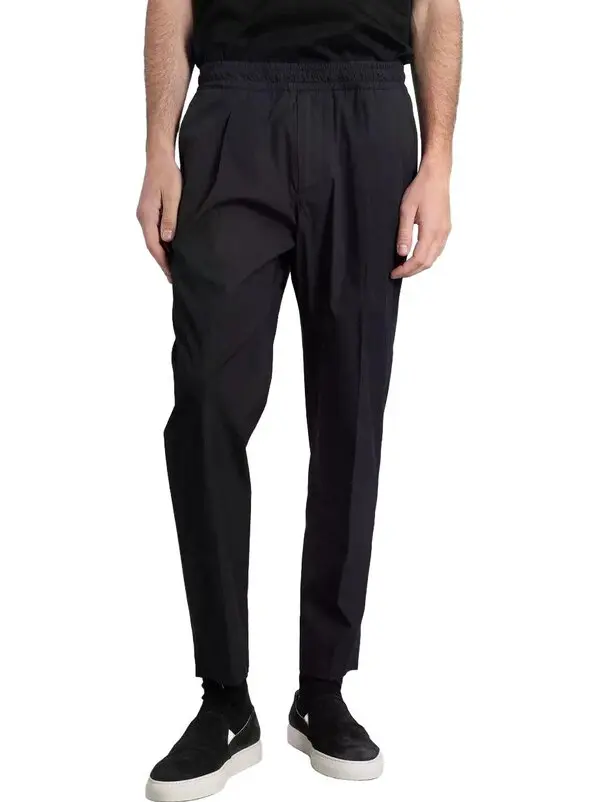 LOW BRAND Tokyo Pleated Trousers - Black