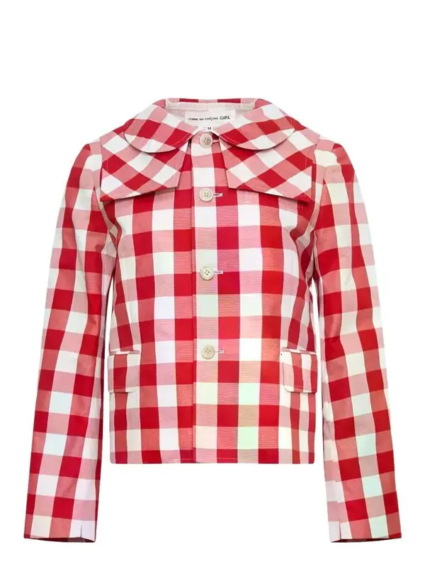 Comme Des Garçons Gingham Jacket - Red