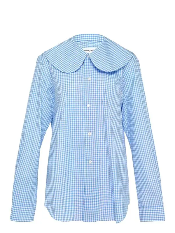 Comme Des Garçons Gingham-check Shirt - Blue