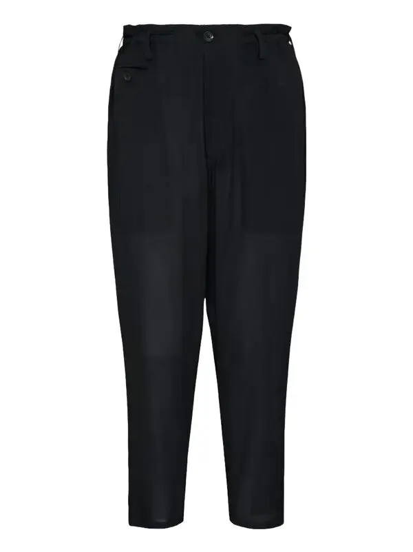 Yohji Yamamoto Silk Trousers - Black