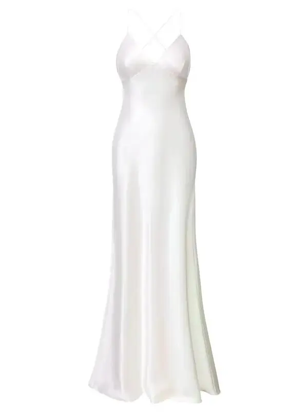 IL VOLO Isla Criss-cross Maxi Dress - White
