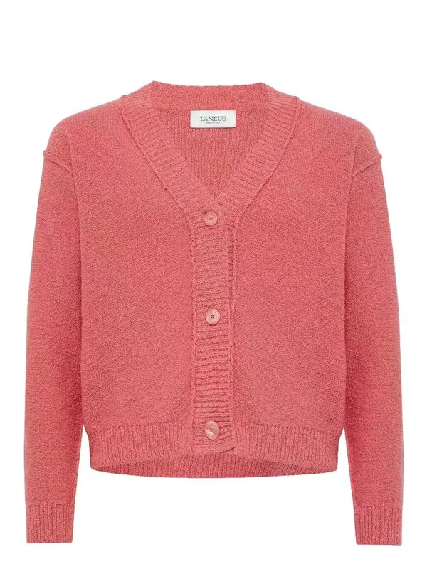 LANEUS V-neck Cardigan - Pink
