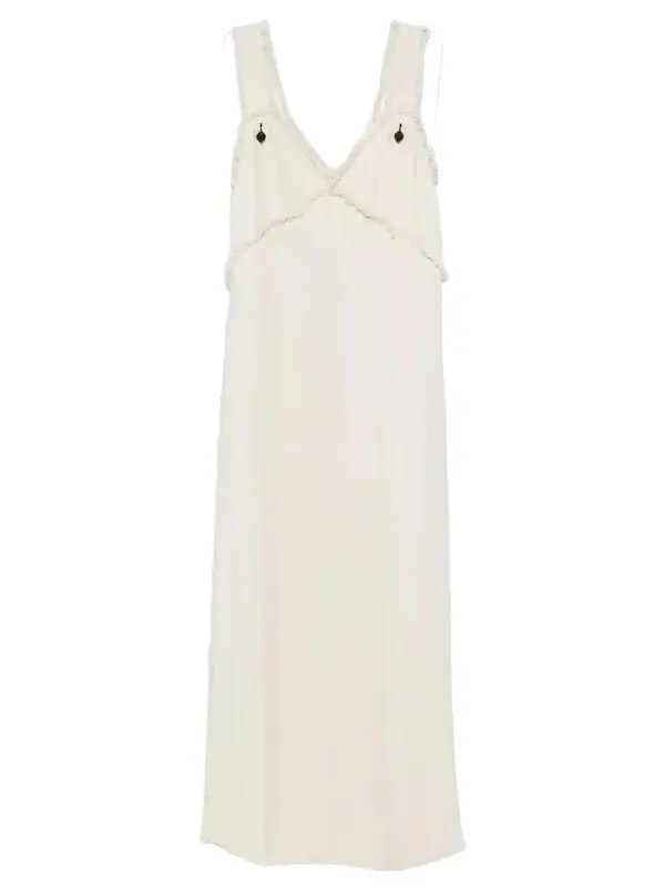 TOTEME Guipure-lace Cut-out Dress - Neutrals