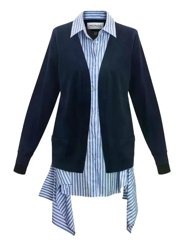 Monse Layered Cardigan - Blue