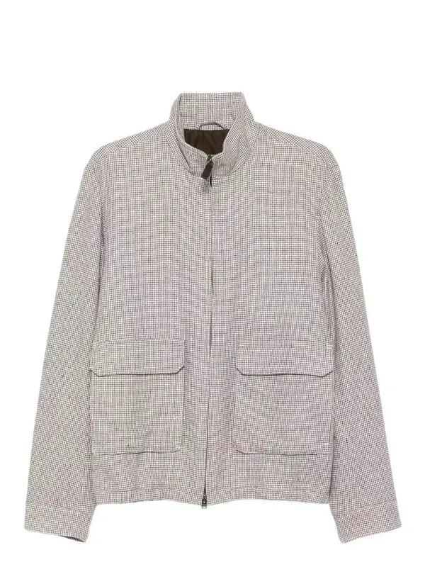 Herno Houndstooth-patterned Jacket - Neutrals