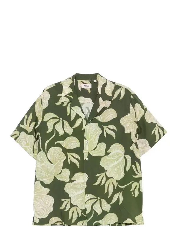 Altea Floral-print Short-sleeve Shirt - Green