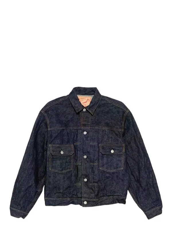 ORSLOW Contrast-stitched Denim Trucker Jacket - Blue