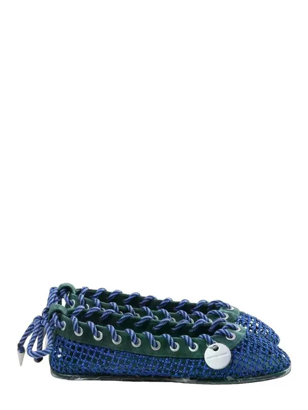 KIKO KOSTADINOV Lace-up Ballet Flats - Blue
